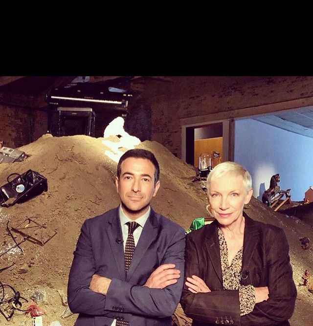 In front of the mound at MASSMoCA – after being interviewed for the ...