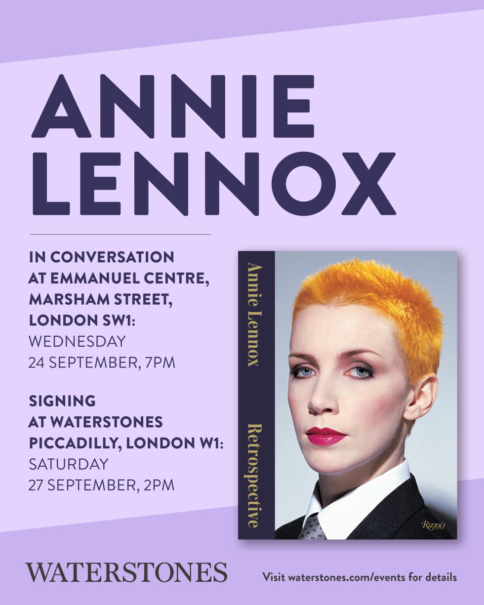 Annie Lennox book launch events announced in London | Annie Lennox